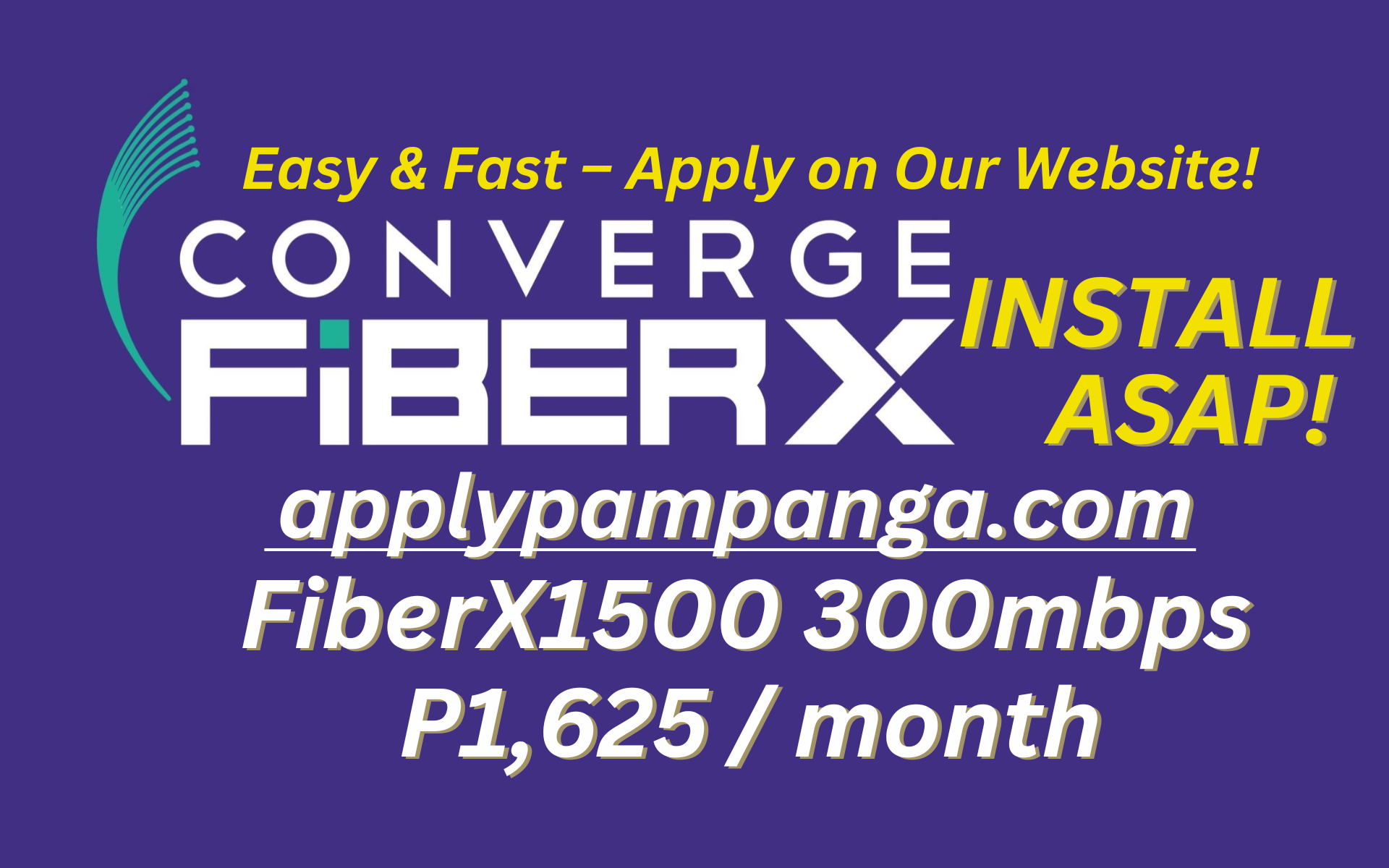 CONVERGE FiberX Plans Unlimited Internet
